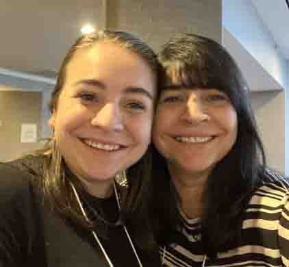 closeup of a selfie with Ashley and Eileen smiling