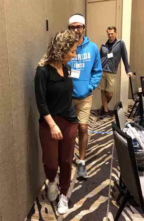 Participants practice O&M techniques that are tested in the Cane Quest ...