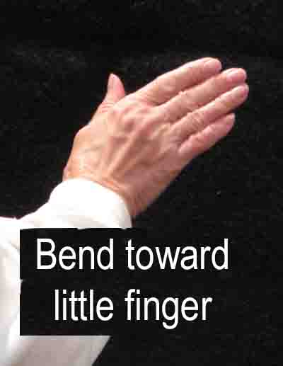 Bend toward thumb - this photo and previous one look like someone is ...